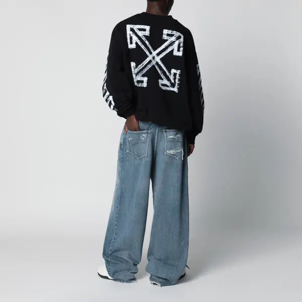 OFF-WHITE™ Motion Arrow Skate Cotton Sweatshirt