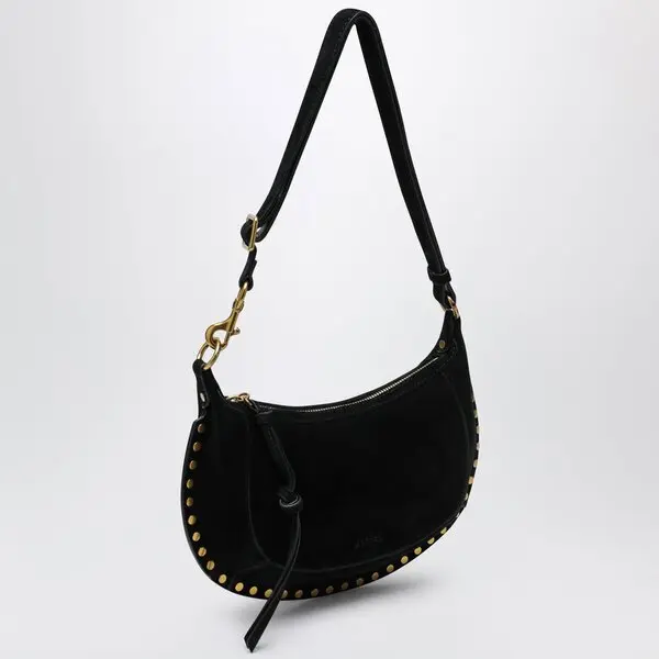 Isabel Marant Étoile Oskan Moon Shoulder Bag In Suede - Black