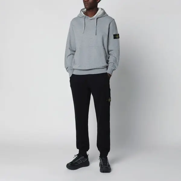 Stone Island Mélange Cotton Hoodie - Grey