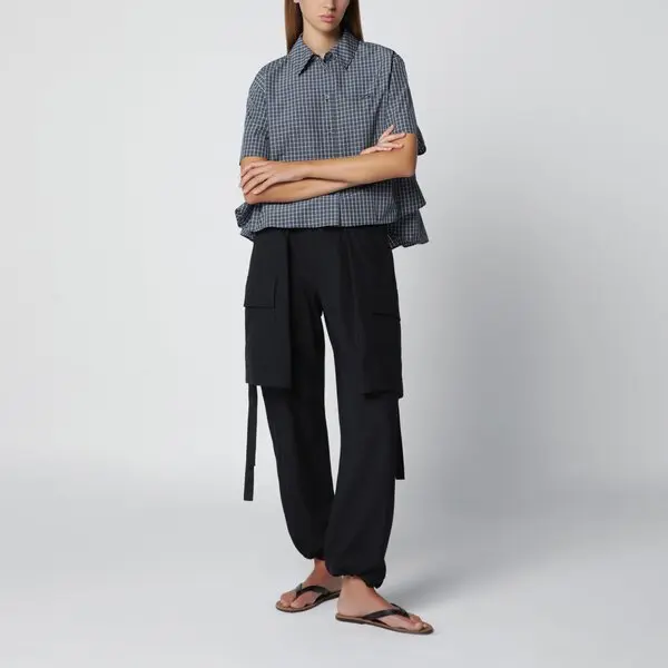 Loewe Trapeze Checked Shirt In Technical Cotton