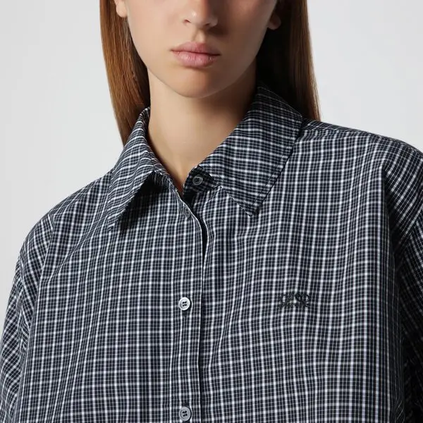 Loewe Trapeze Checked Shirt In Technical Cotton