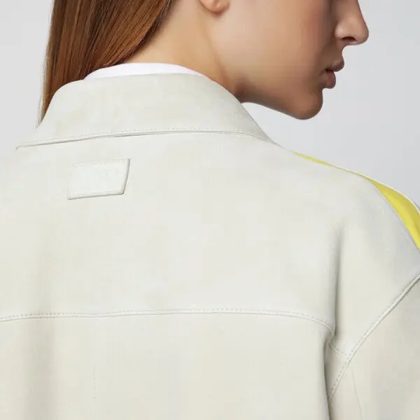 Loewe Light Suede Jacket With Contrasting Inserts