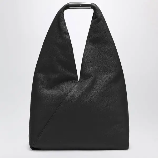 MAISON MARGIELA Large Japanese Bag With Jewel Handle In Leather - Black