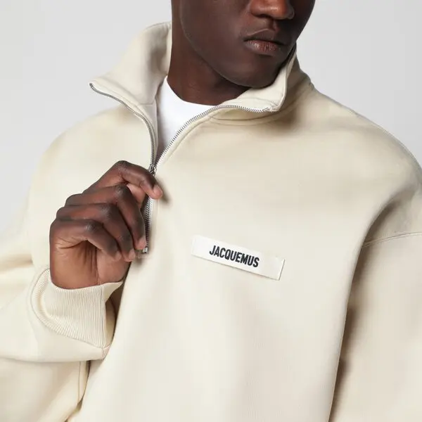 Jacquemus Half-zip Sweatshirt With Grosgrain Logo