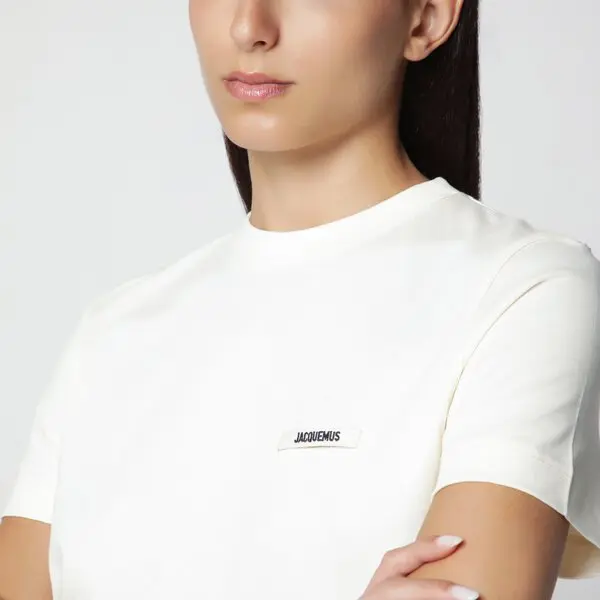 Jacquemus Light Fitted T-shirt With Grosgrain Logo Detail