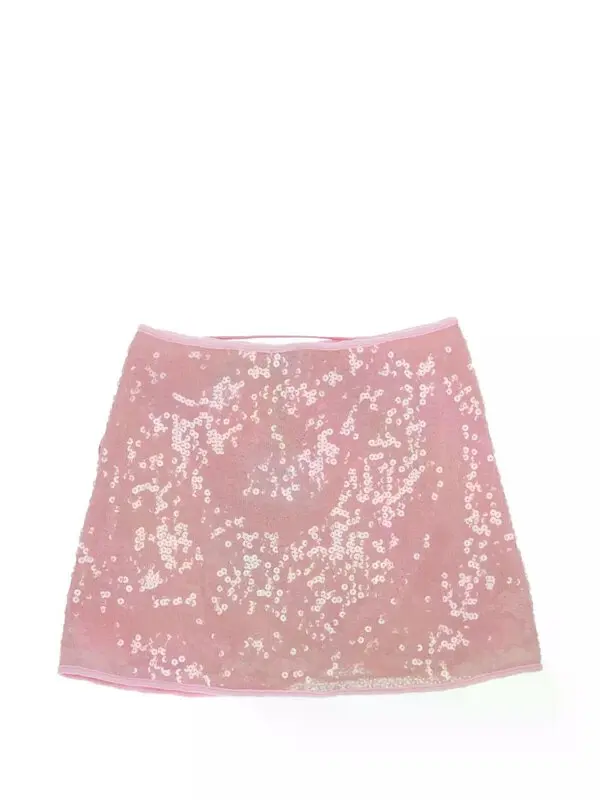 Oseree Sequin-embellished Wrap Skirt - Pink