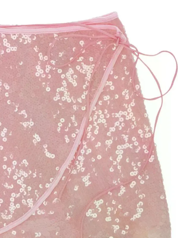 Oseree Sequin-embellished Wrap Skirt