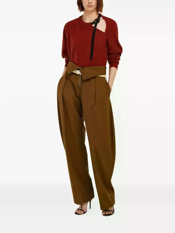 FERRAGAMO Crew Neck Sweater With Cut-out Detail