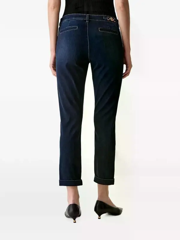 FRACOMINA Logo Plaque Turn-up Jeans