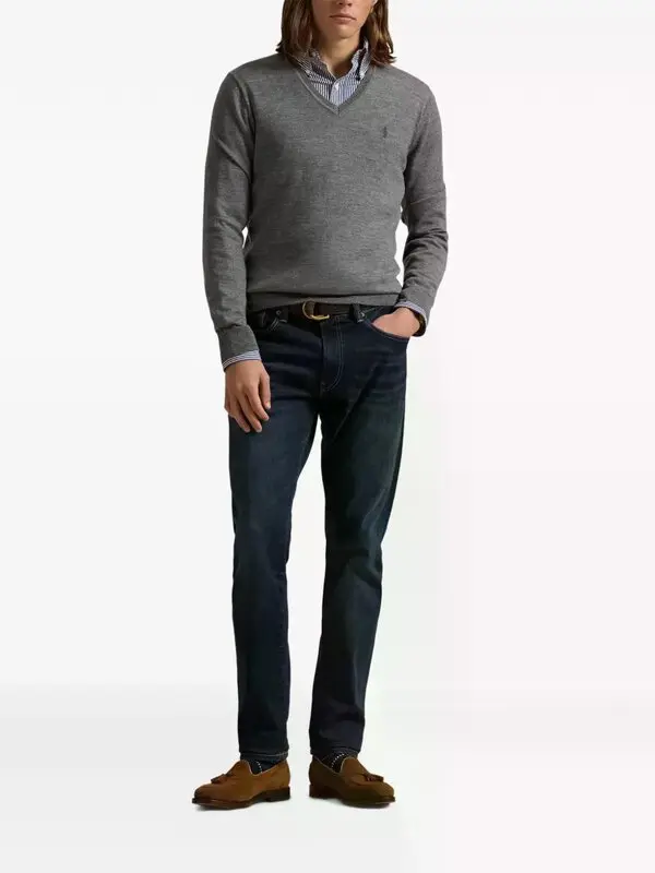 Polo Ralph Lauren V-neck Sweater With Embroidered Logo