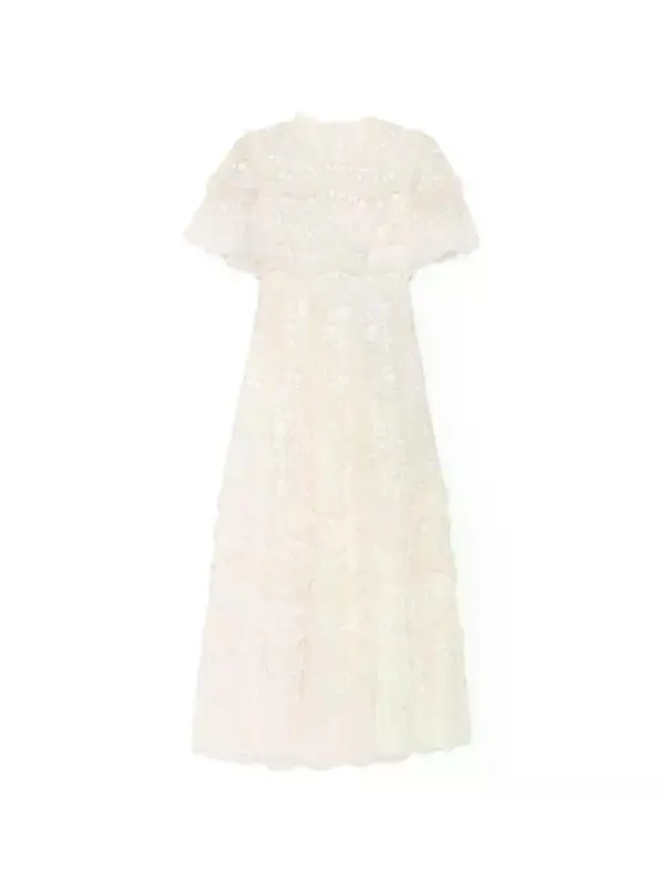 NEEDLE & THREAD Gianna Ankle Gown - Neutrals