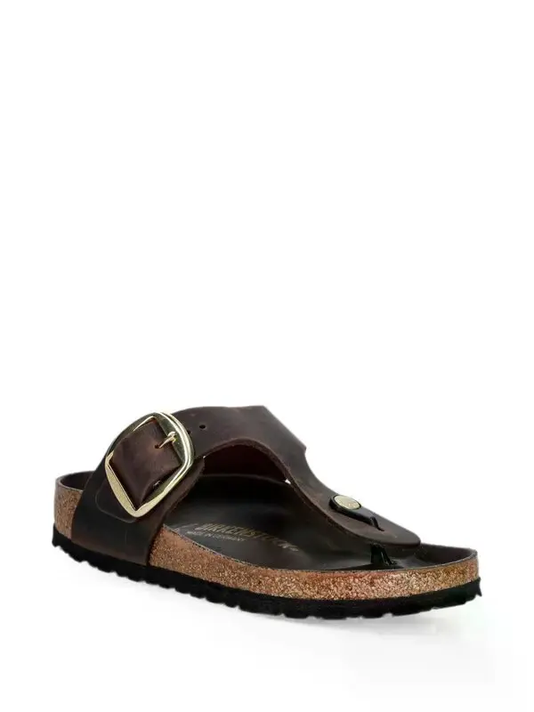 BIRKENSTOCK Gizeh Big Buckle Leather Sandals - Brown