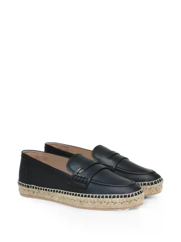 GIANVITO ROSSI Lido Leather Espadrilles