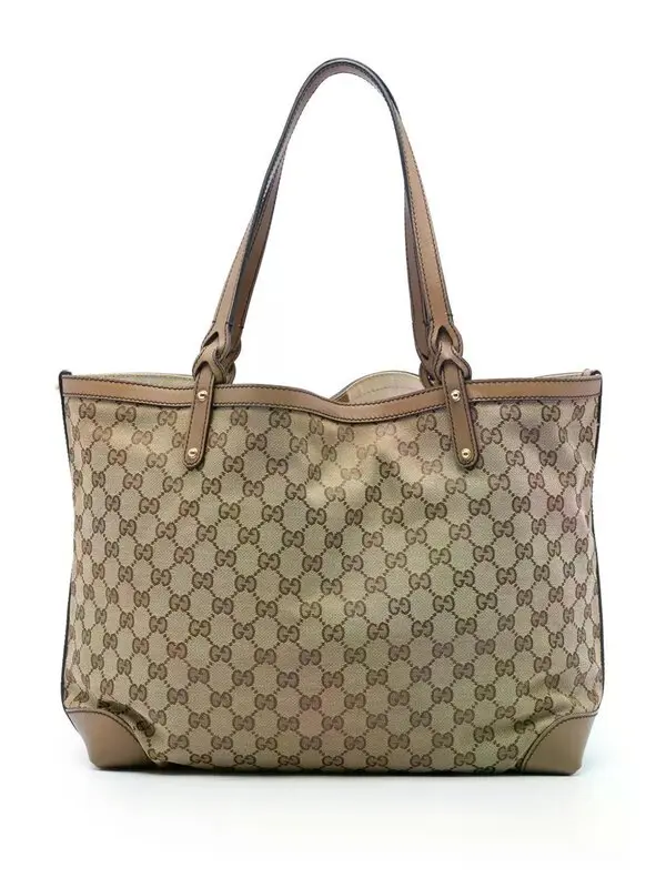 Gucci 2016-2026 Medium Gg Canvas Craft Tote Bag - Neutrals