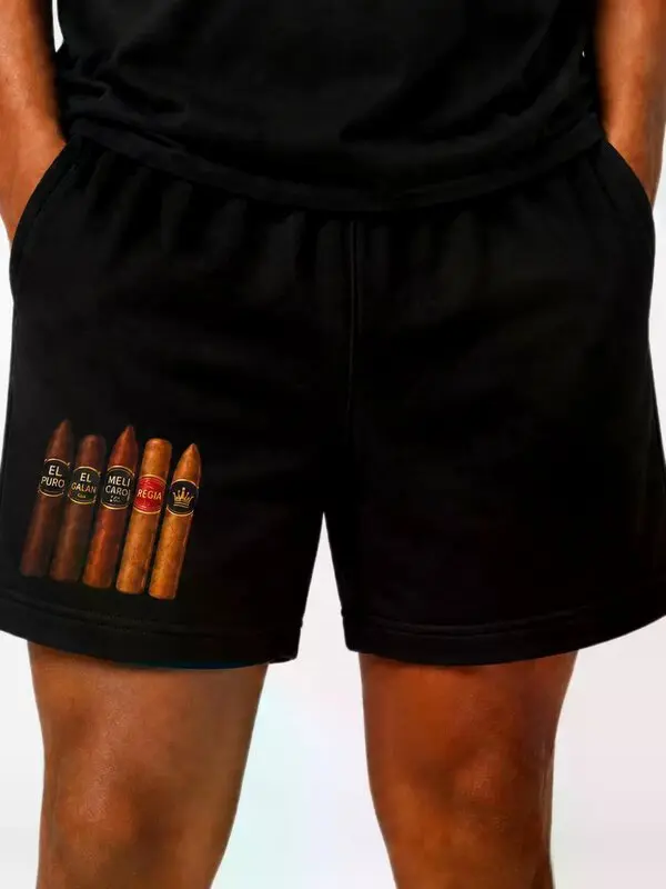MELT Cigar-print Cotton Shorts