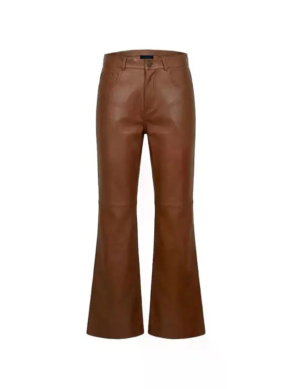 HAIKURE Flora Leather Trousers - Brown