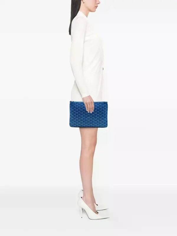 Goyard Senat Mm Clutch Bag - Blue