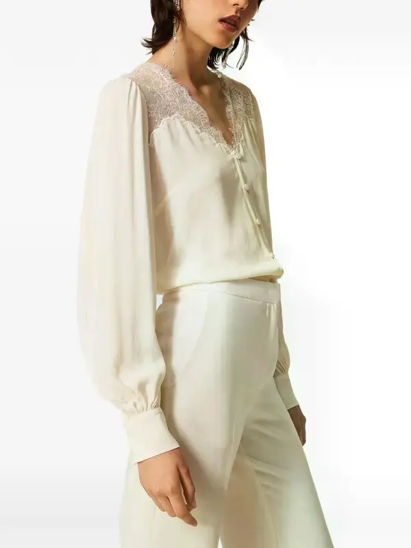 TWINSET Jacquard Shirt With Lace