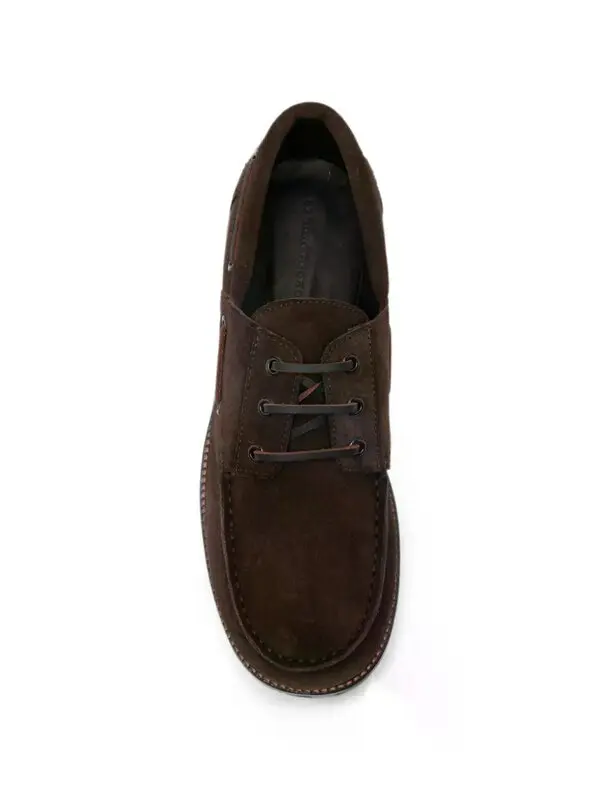 Studio Nicholson Suede Lace-up Boat Shoes