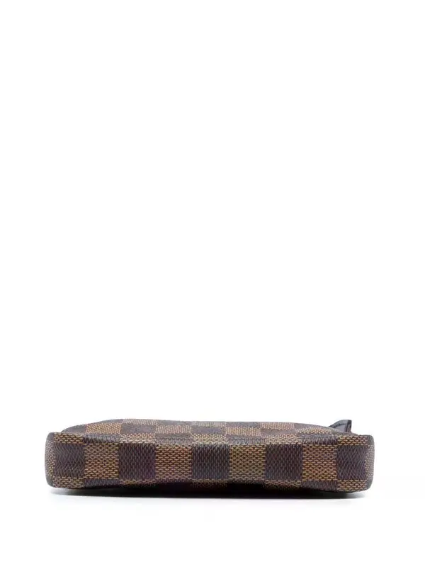 LOUIS VUITTON Damier Ebene Mini Pochette Accessoires Handbag - Brown