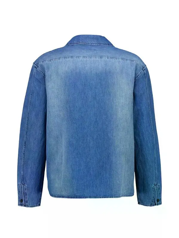 Commas Boxy Polo-collar Shirt - Blue
