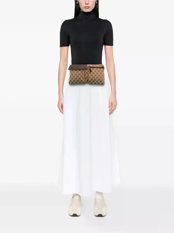 Gucci 2000-2015 Gg Canvas Double Pocket Belt Bag