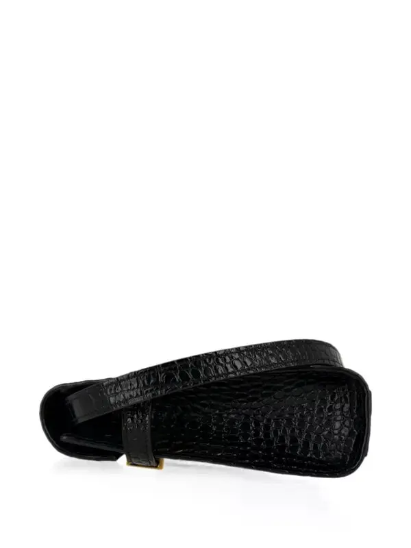Saint Laurent Manhattan Croc-embossed Shoulder Bag