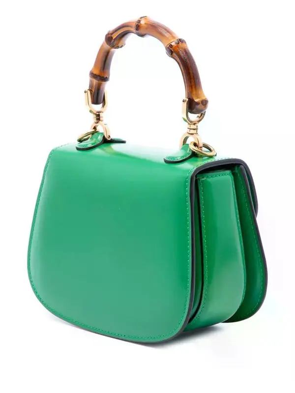 Gucci 1947 Bamboo Top Handle Bag Satchel - Green