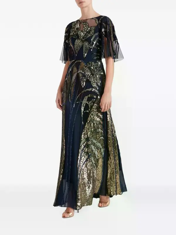 TEMPERLEY LONDON Sequin Embellished Mariana Maxi Dress