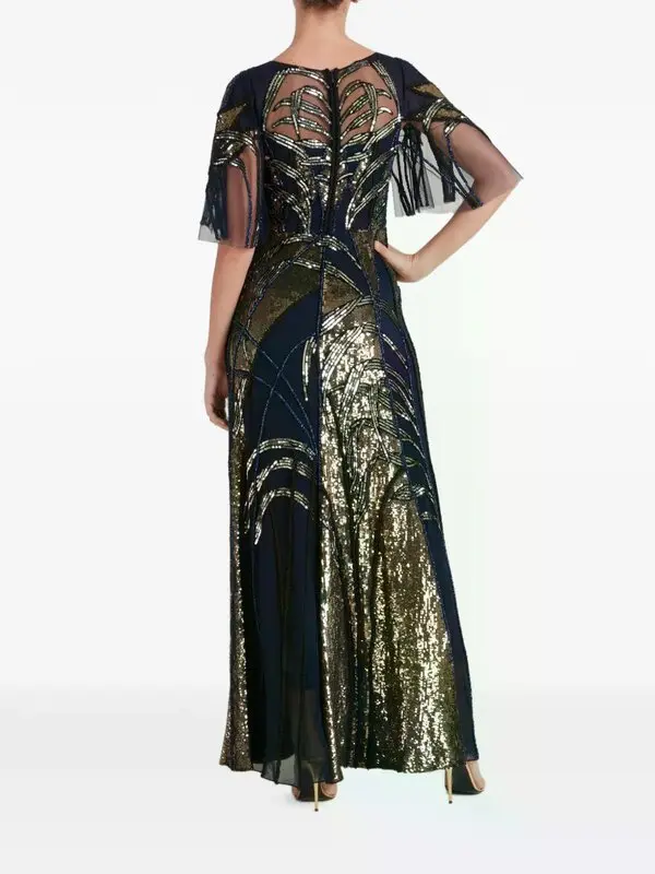TEMPERLEY LONDON Sequin Embellished Mariana Maxi Dress