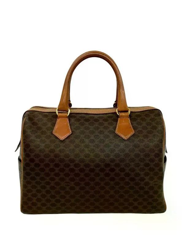 Celine 1994 Macadam Coated Canvas Boston Bag