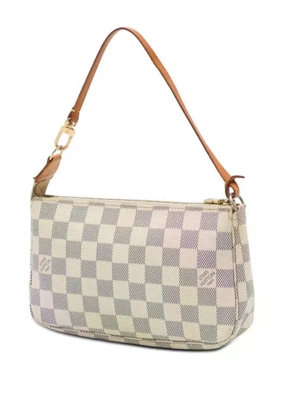 LOUIS VUITTON 2012 Damier Azur Pochette Accessoires Shoulder Bag - White