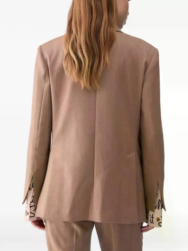 Liu Jo Herringbone Fabric Blazer - Neutrals