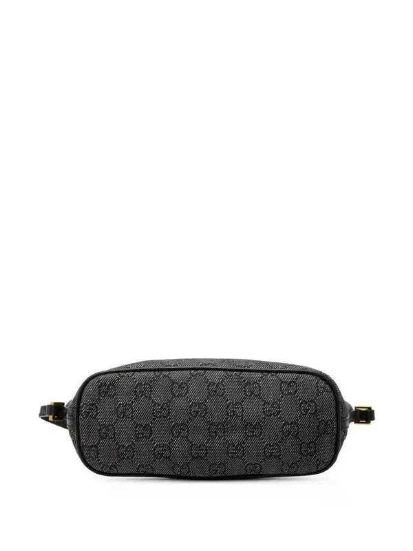 Gucci Gg Denim Shoulder Bag - Grey