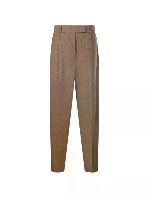 RÓHE Daria Pleated Trousers - Neutrals