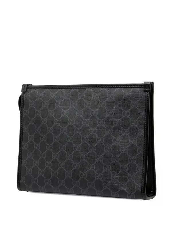 Gucci 2000-2015 Gg Supreme Retro Interlocking G Clutch Bag