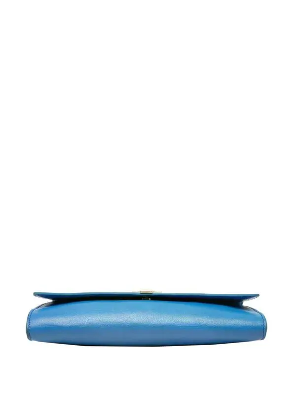 Saint Laurent Chyc Ligne Clutch Bag - Blue