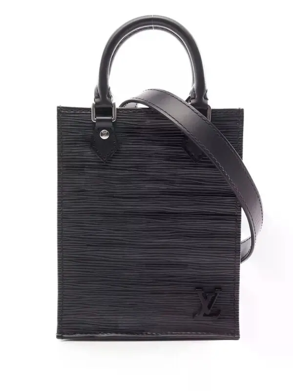 LOUIS VUITTON Epi Petit Sac Plat Satchel - Black
