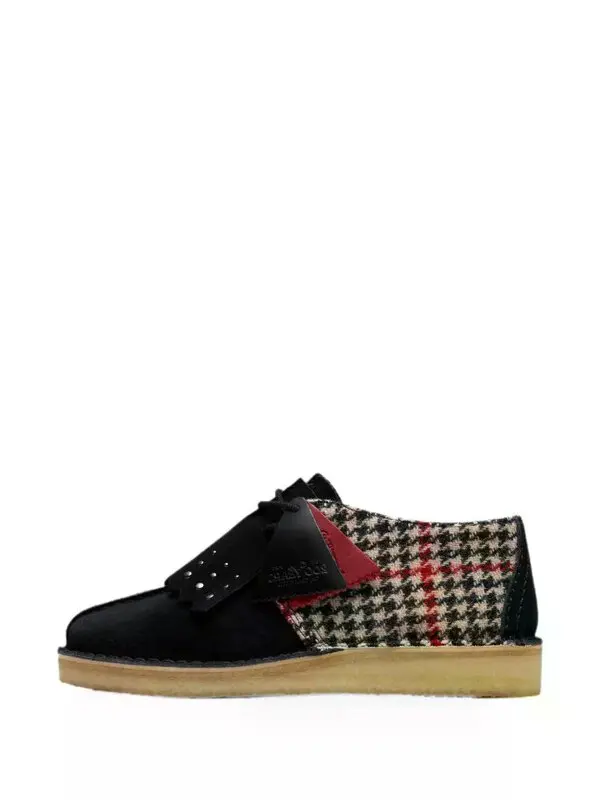 Clarks Desert Trek Tweed Derby Shoes - Black