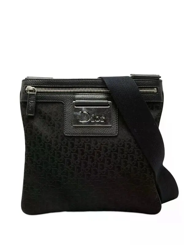 Dior 2006 Diorissimo Trotter Canvas Street Chic Crossbody Bag - Black