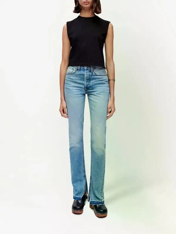 RE/DONE High-rise Light Wash Jeans