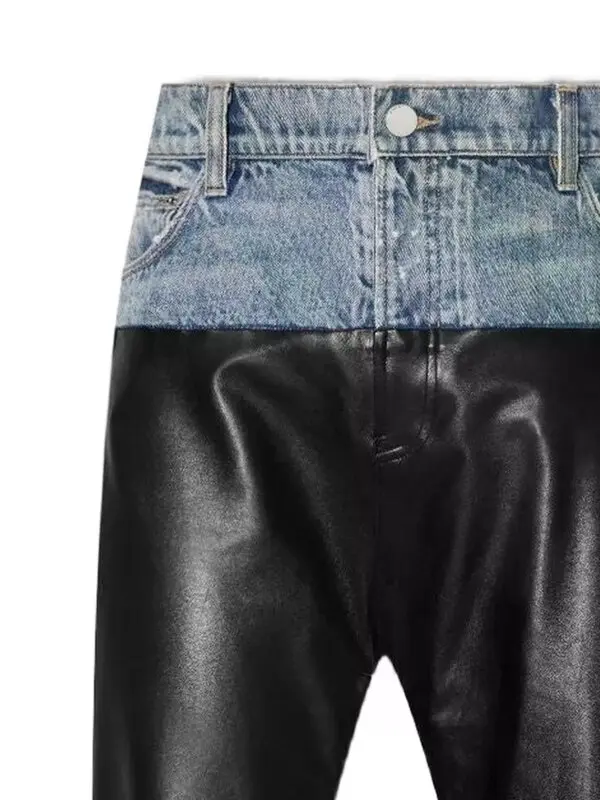 Amiri Hybrid Sweatpants With Denim Trim