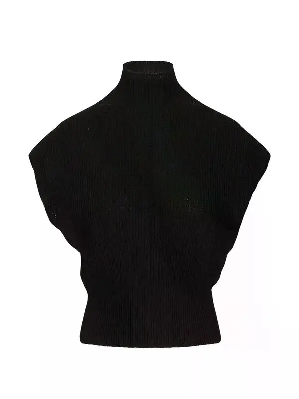 Rick Owens Sleeveless Turtleneck Sweater - Black