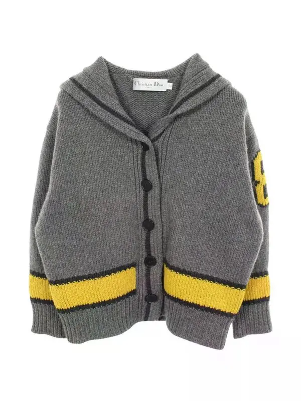 Dior 2000s Sailor-collar Star-motif Cardigan - Grey