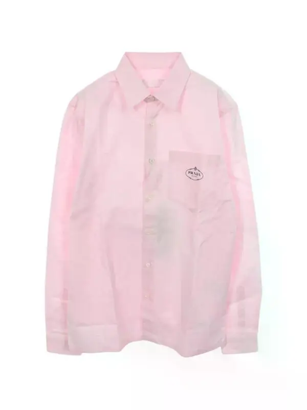 Prada Logo-embroidered Pocket Shirt