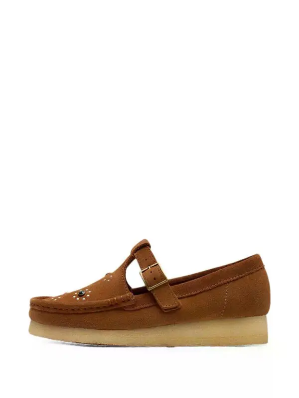 Clarks Wallabee T-bar Loafers - Brown