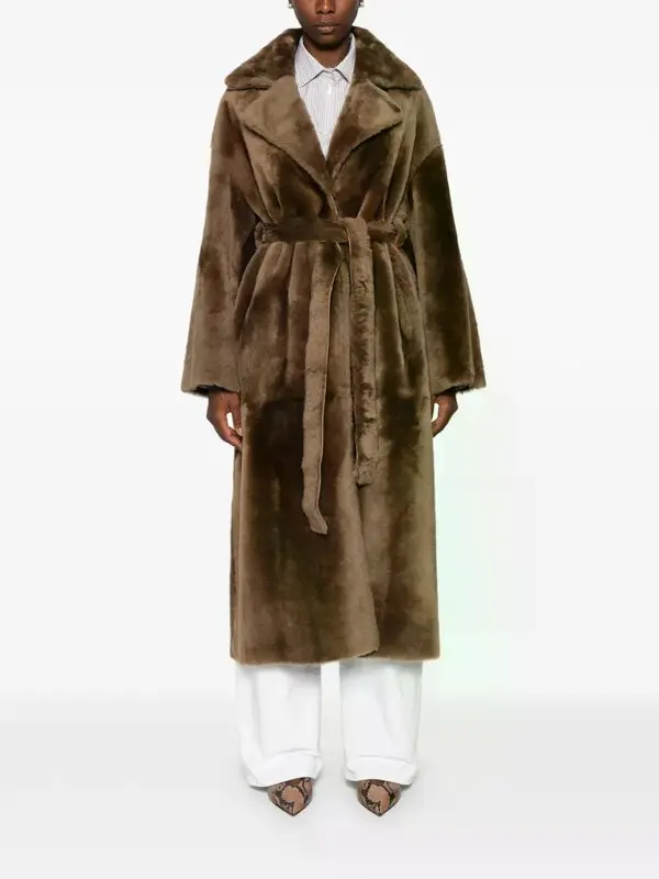ARMA Belted Shearling Coat