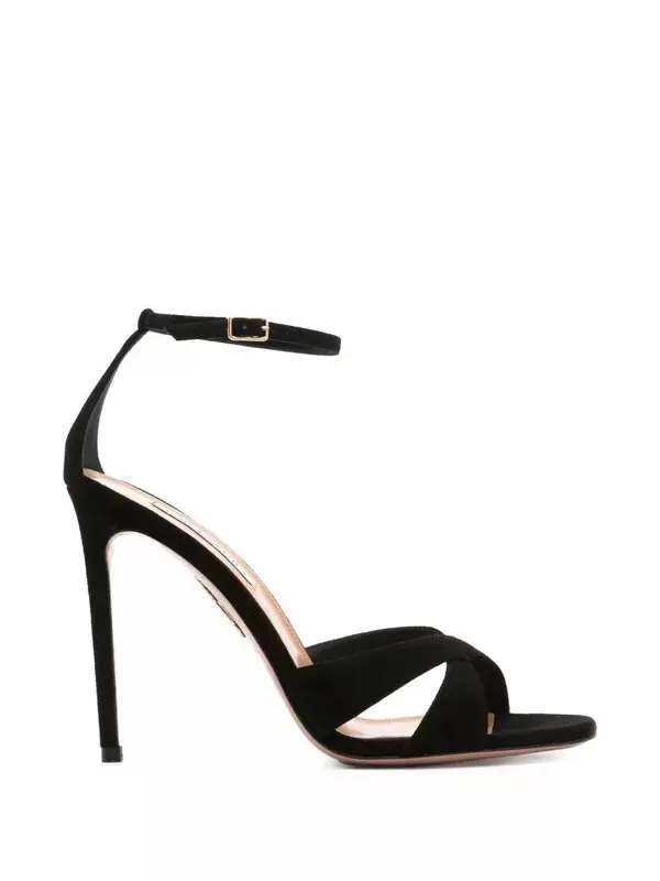 AQUAZZURA Cross-strap Stiletto-heel Sandals - Black