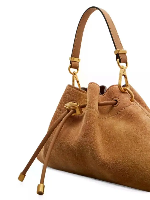JIMMY CHOO Small Cinch Suede Shoulder Bag