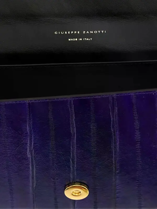 GIUSEPPE ZANOTTI Tuxedo Panelled Clutch Bag - Purple